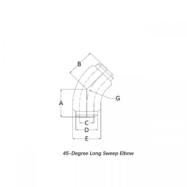 45-Degree Long Sweep Elbow - CAMTOP SHANGHAI MACHINERY EQUIPMENT CO.,LTD
